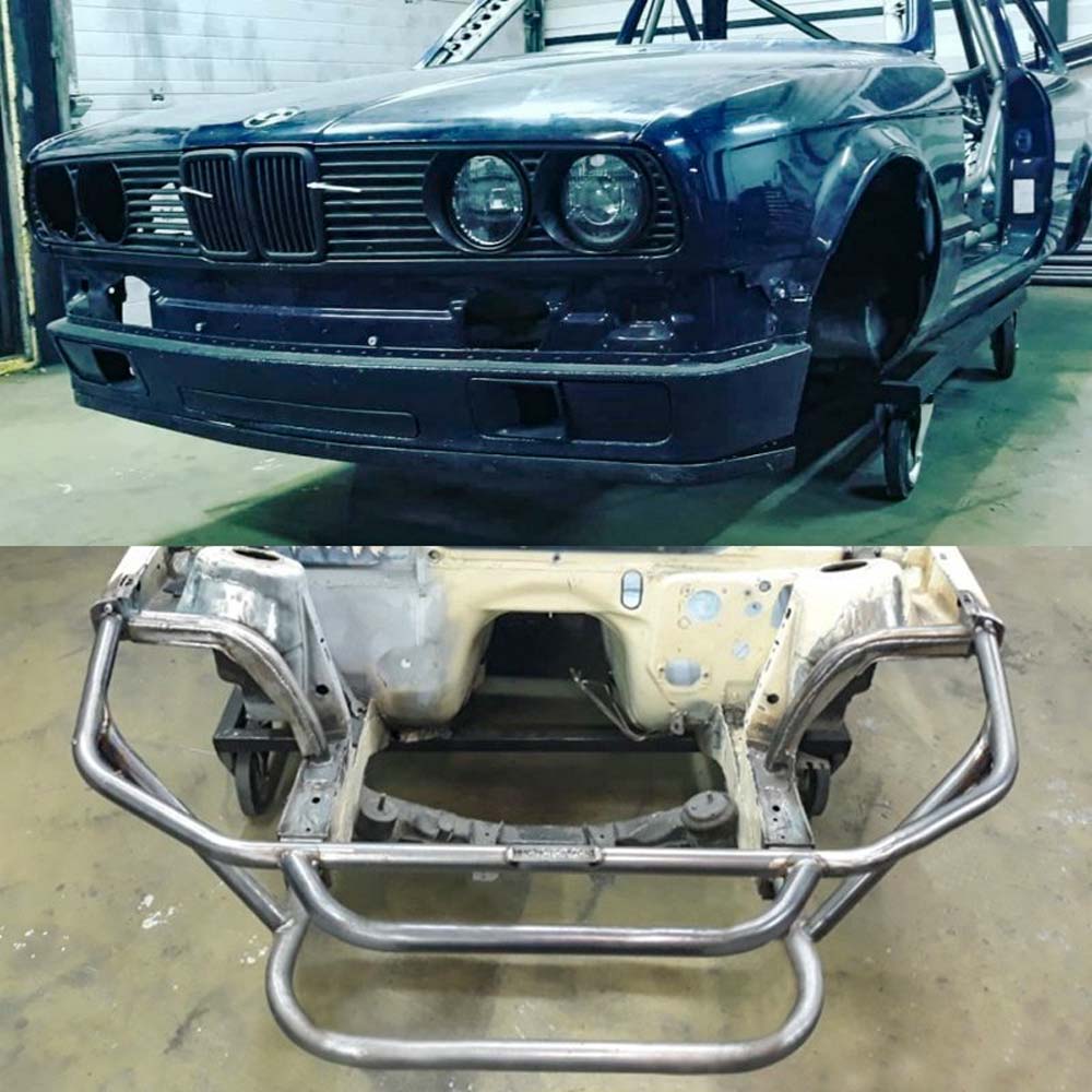 MMG MOTORSPORT Front Rohrrahmen Bash Bar passend für BMW E30 (Bausatz – PARTS33 - Drift & Racing ...
