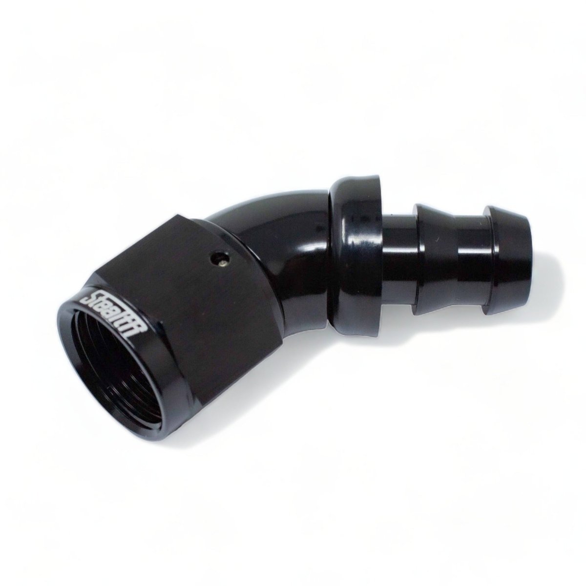 STEALTH PX-SERIES FF - 45 degree push-on dash/AN fitting rotatable for Nit