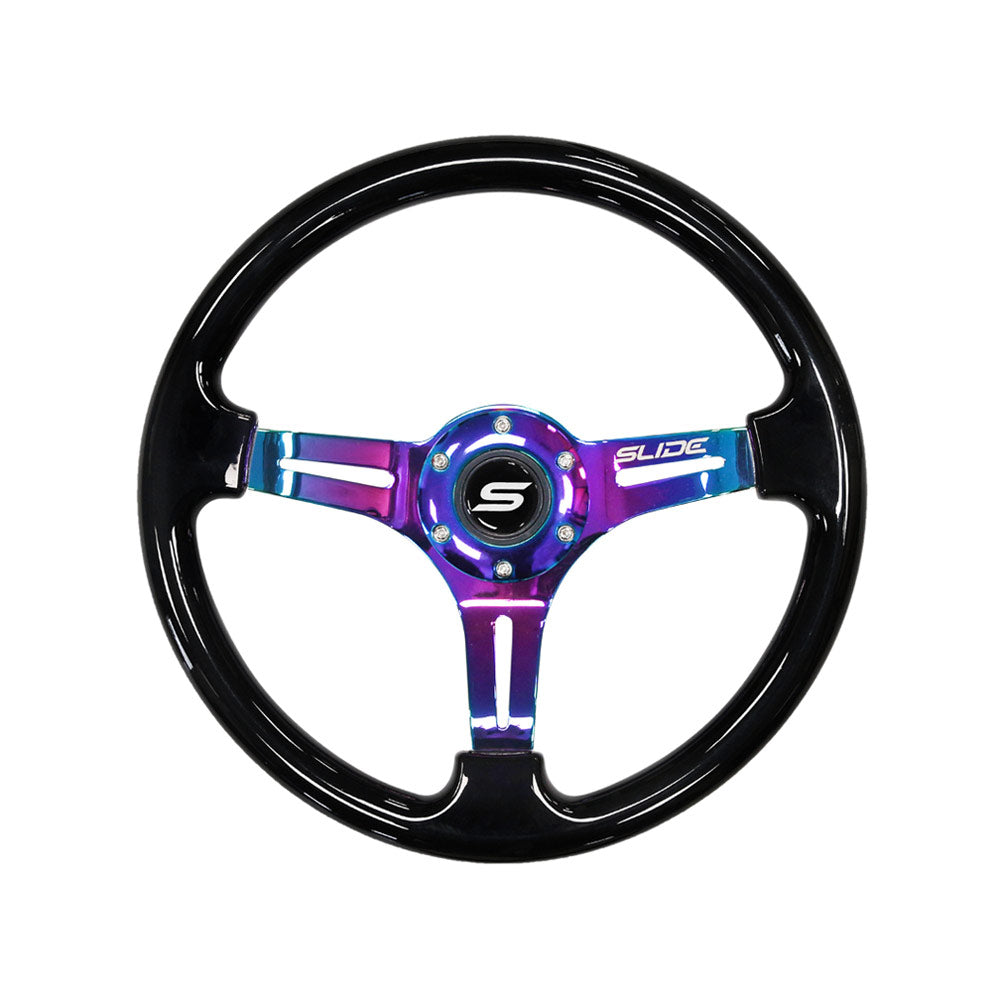 SLIDE Manji Sportlenkrad Holz schwarz (flach geschüsselt) – PARTS33 ...