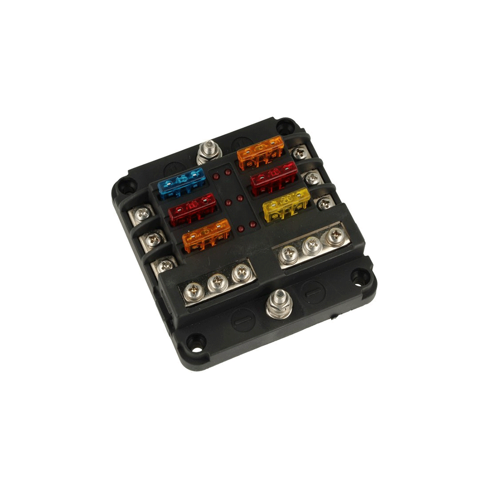 QSP fuse holder for 6 fuses (with indicator light)