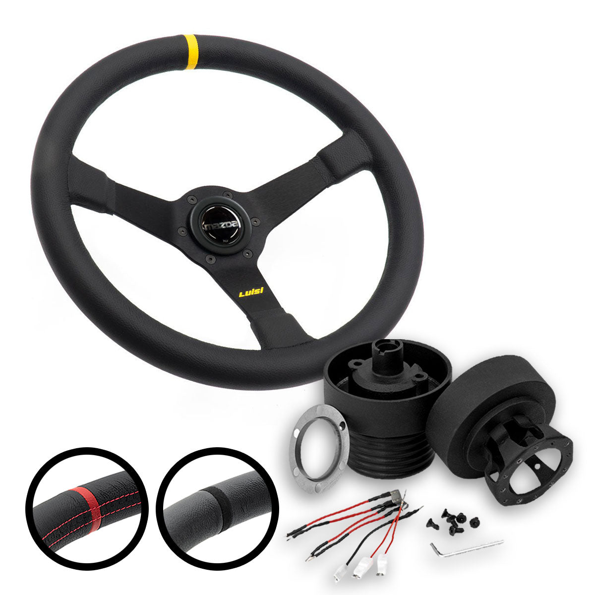 LUISI Mirage Race sports steering wheel leather complete set suitable ...